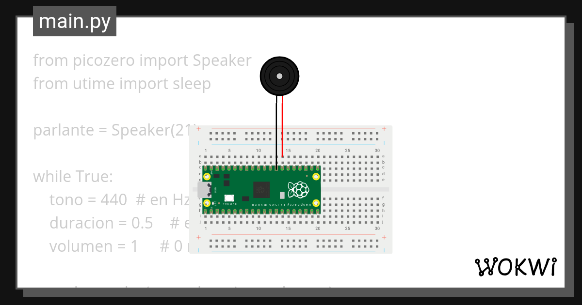 Parlante Con Picozero Wokwi Esp32 Stm32 Arduino Simulator 7371