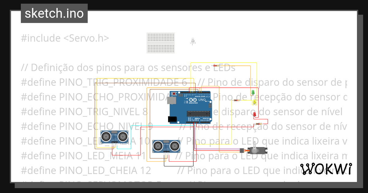 Projeto_Lixeira_Eletronica - Wokwi ESP32, STM32, Arduino Simulator