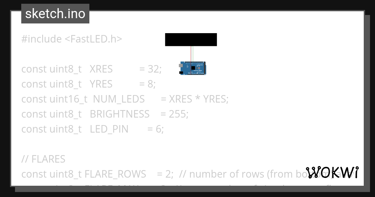 FastLED Fire Copy - Wokwi ESP32, STM32, Arduino Simulator