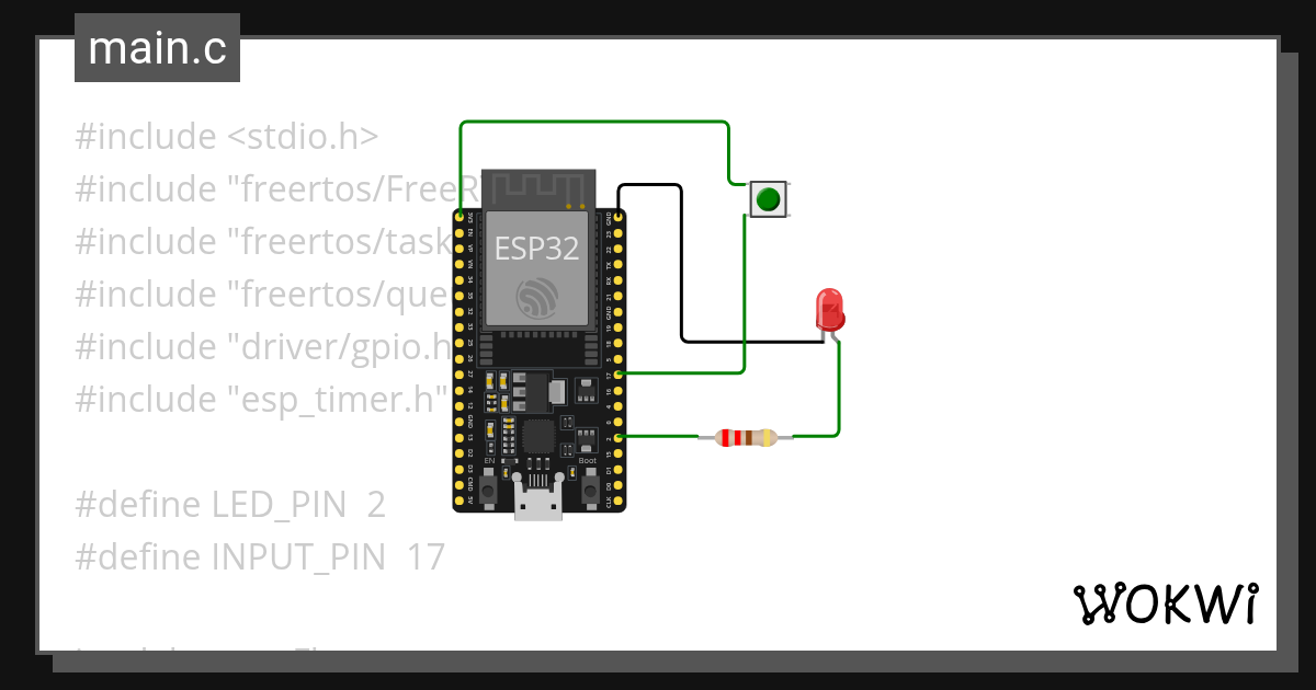 Embebidos P1 - Debounce - Wokwi ESP32, STM32, Arduino Simulator