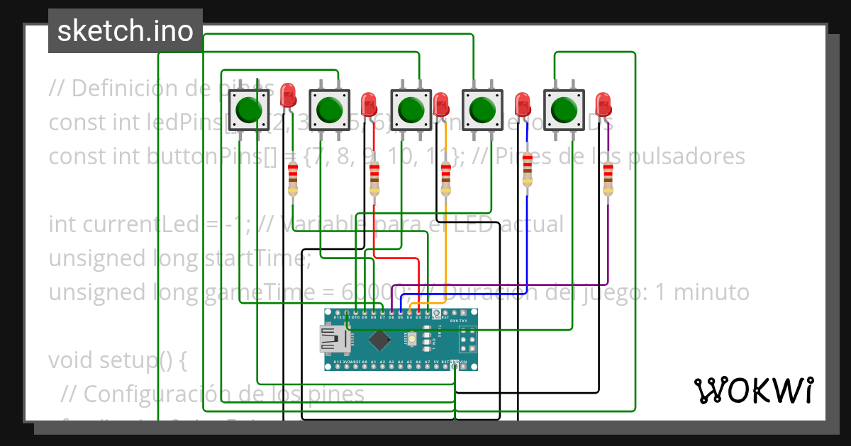 Entrenador de reflejos 0.0 - Wokwi ESP32, STM32, Arduino Simulator