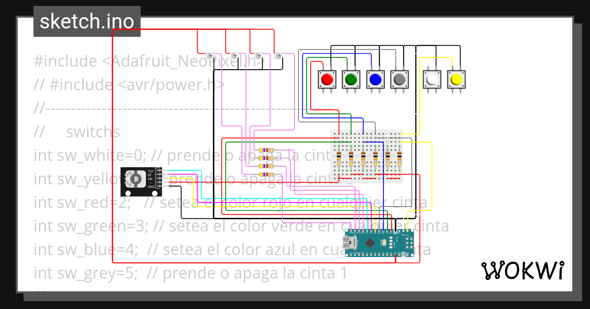 Sist Iluminación RGB - Wokwi ESP32, STM32, Arduino Simulator