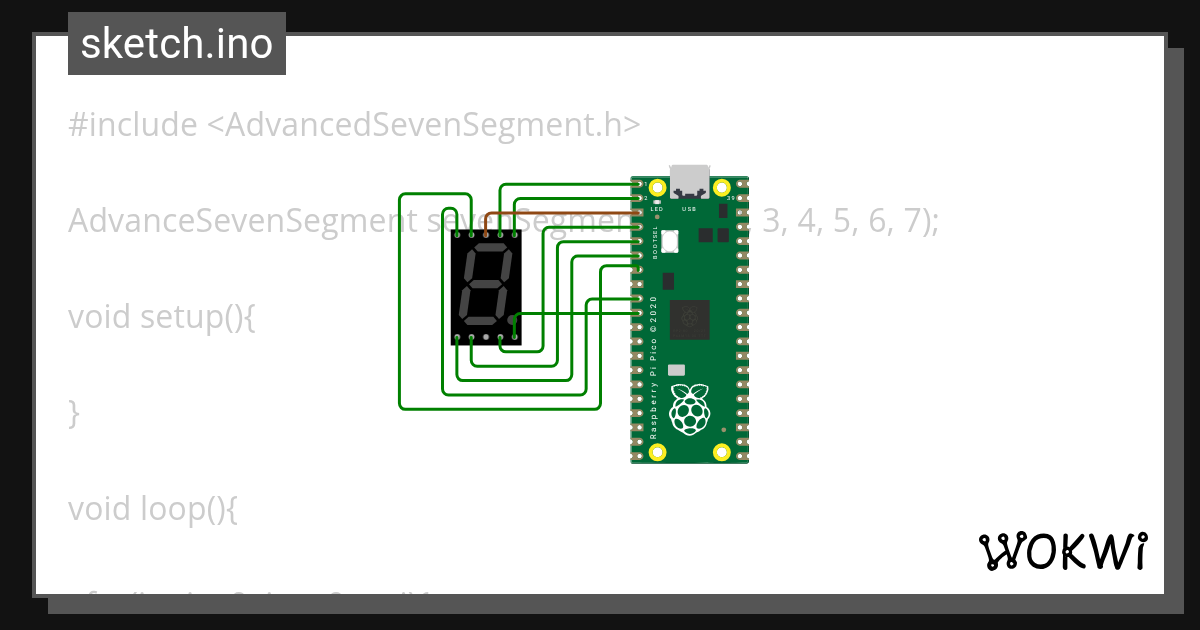 Led 7 Segment Api Wokwi Esp32 Stm32 Arduino Simulator 