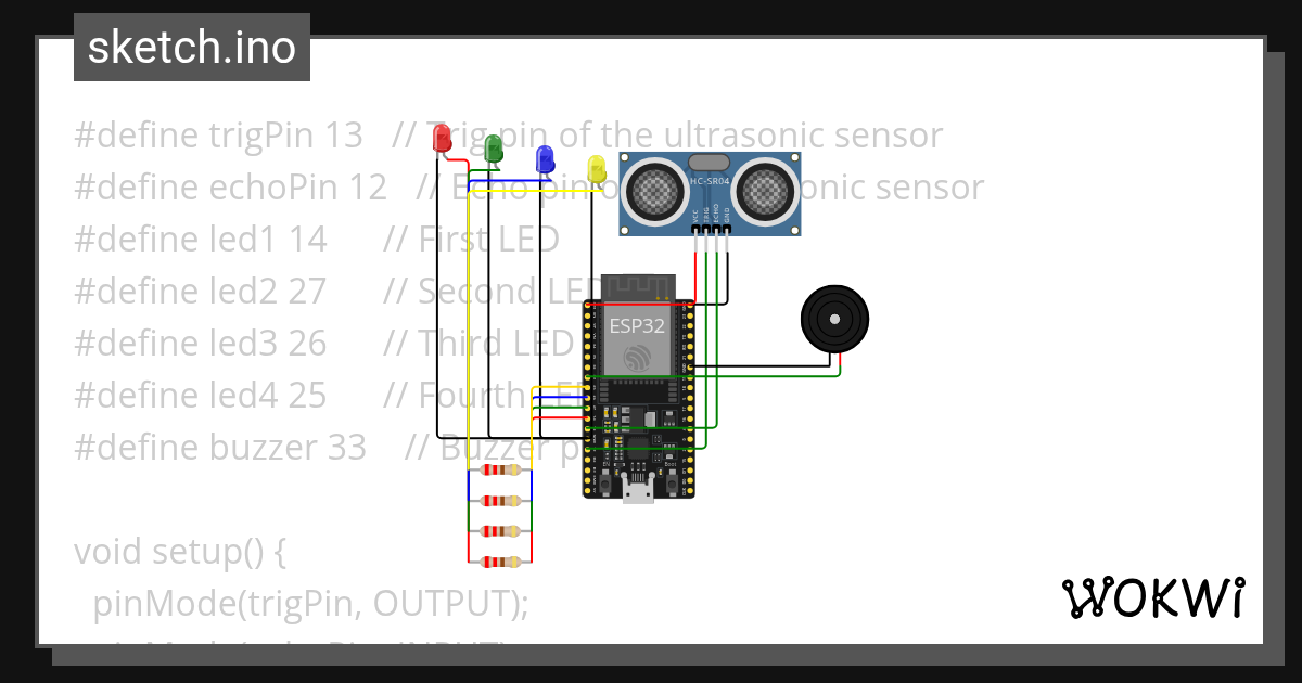 Ultrasonik Wokwi Esp32 Stm32 Arduino Simulator 1869