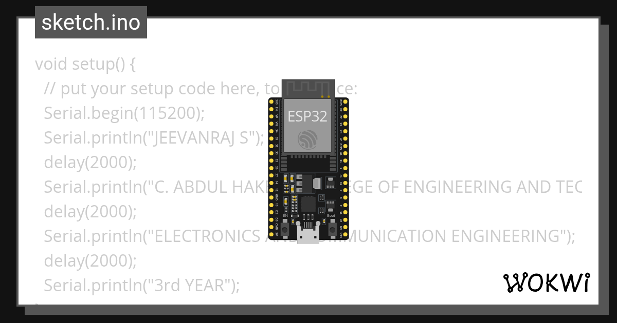 Task 1 - Wokwi ESP32, STM32, Arduino Simulator