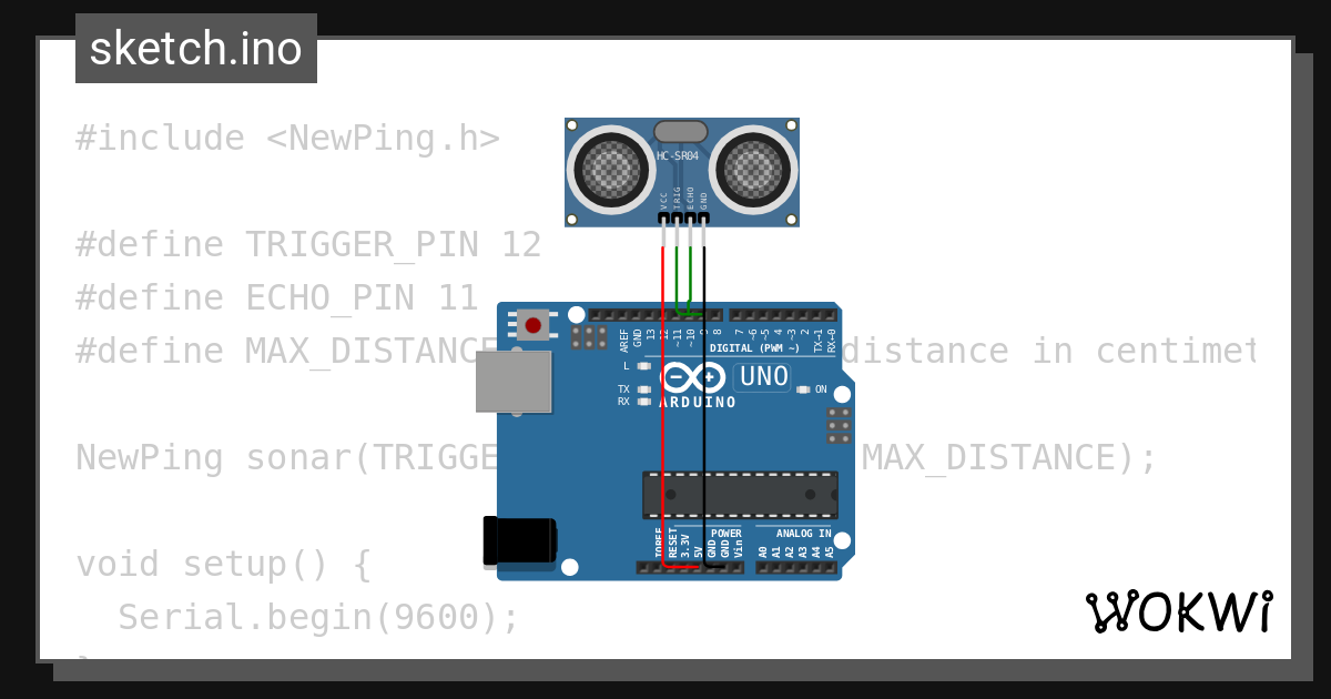 Ultra Sonic Wokwi Esp32 Stm32 Arduino Simulator