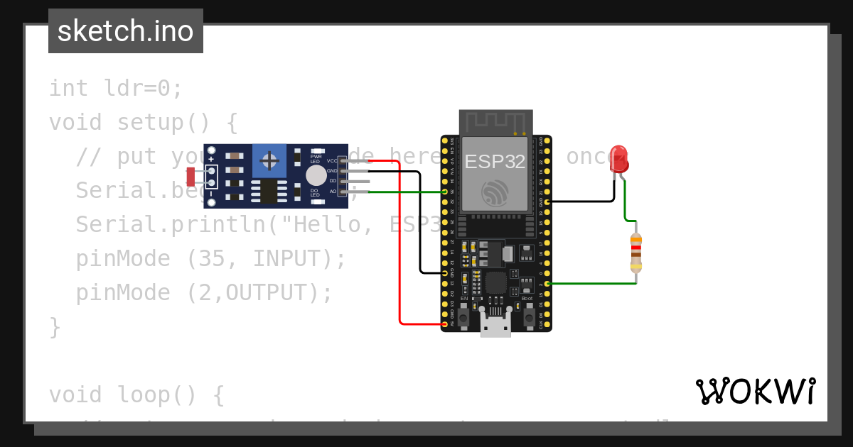 Sensor De Luz Wokwi Esp32 Stm32 Arduino Simulator 2439