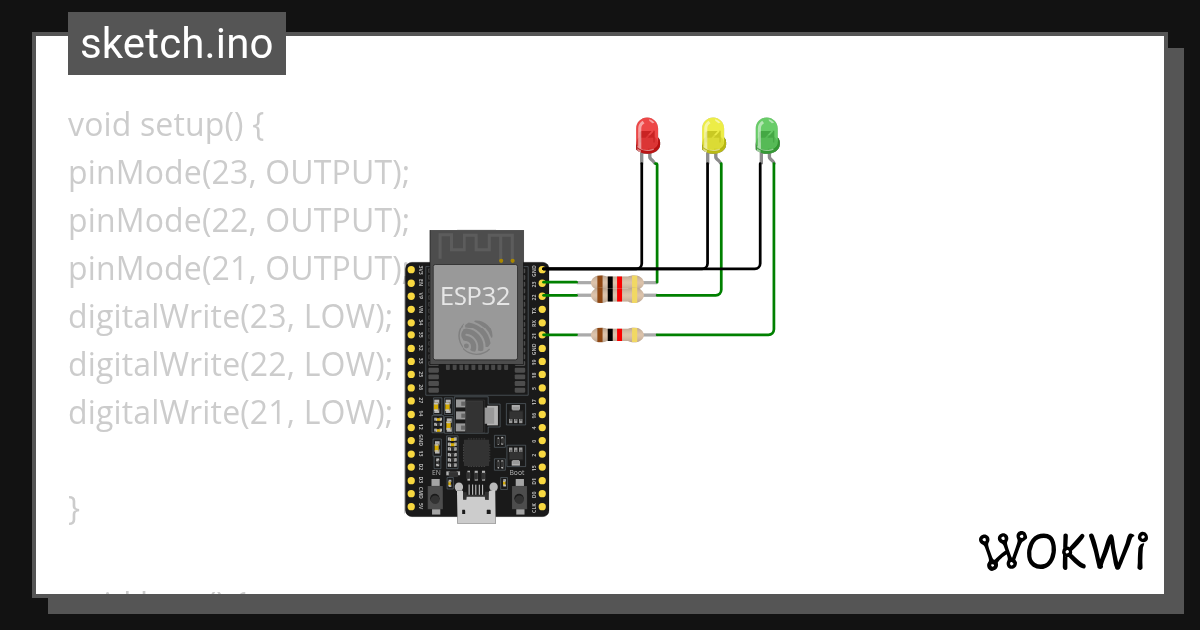semaforo - Wokwi ESP32, STM32, Arduino Simulator