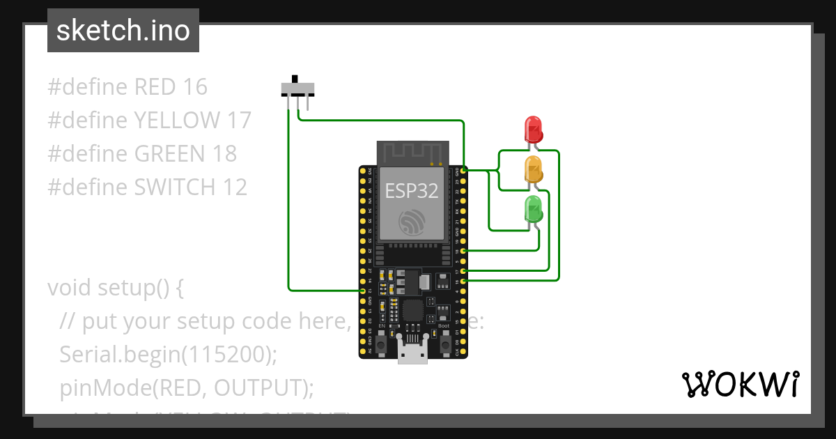 Switch Traffic Wokwi Esp32 Stm32 Arduino Simulator 1827