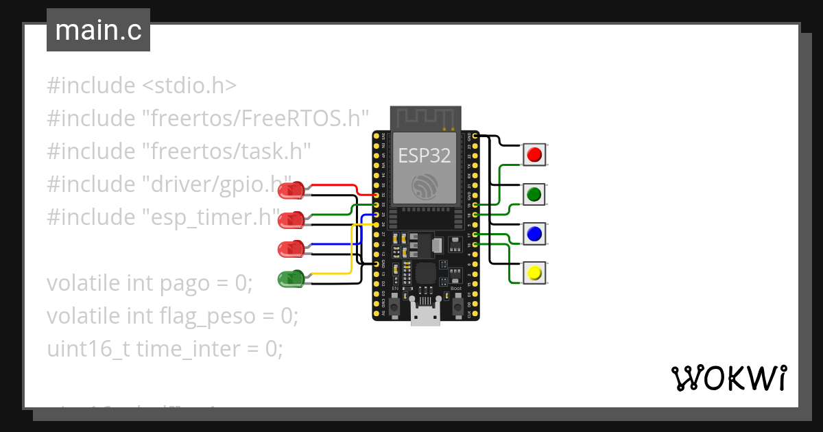 Practica 1_part 1 - Wokwi ESP32, STM32, Arduino Simulator