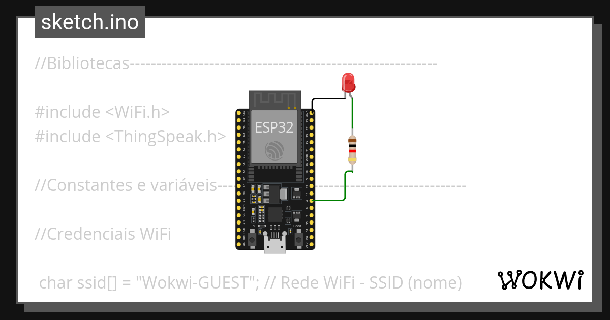 LED Copy marcos - Wokwi ESP32, STM32, Arduino Simulator