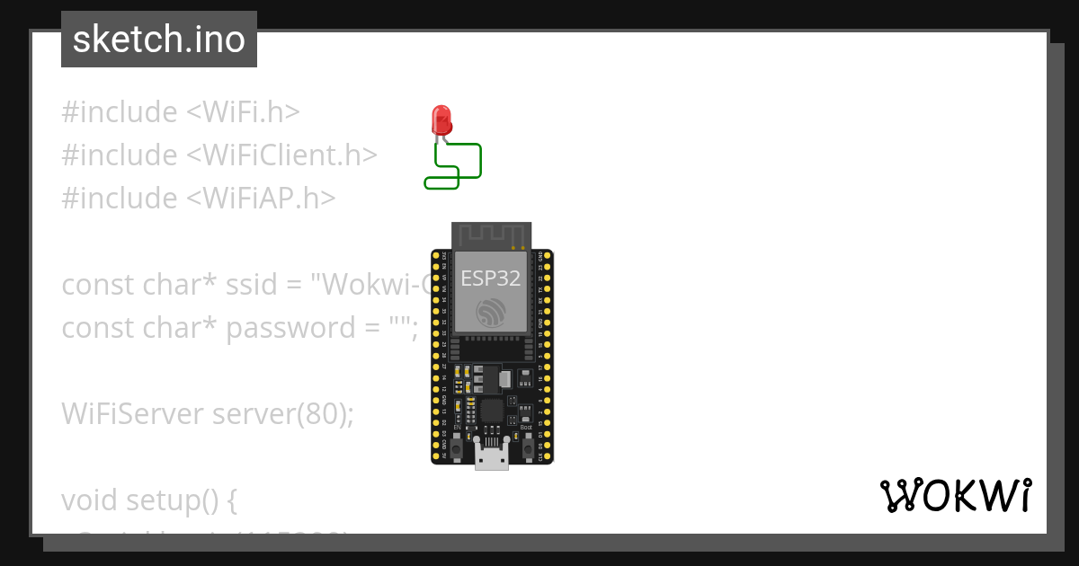 WIFI-SERVER - Wokwi ESP32, STM32, Arduino Simulator