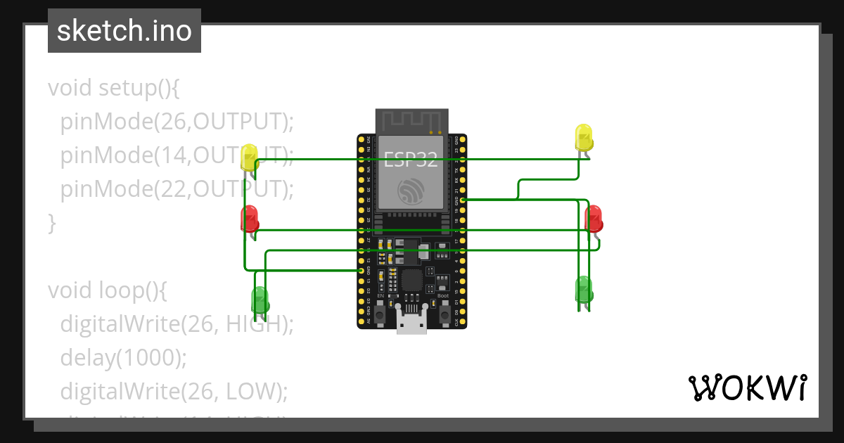 trafficlight - Wokwi ESP32, STM32, Arduino Simulator trafficlight - Wokwi ESP32, STM32, Arduino Simulator