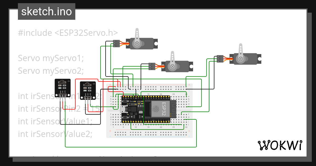Servo Wokwi Esp32 Stm32 Arduino Simulator 