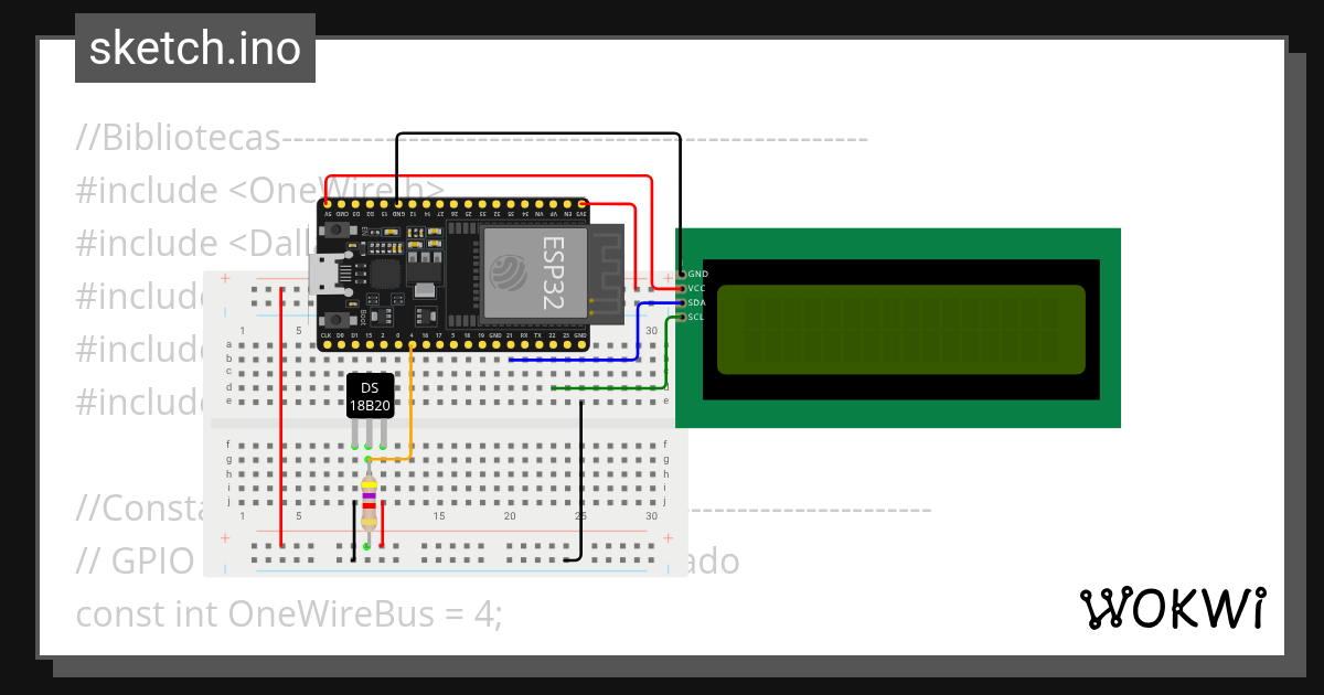 Modulo 5 Temperatura parte 1 - Wokwi ESP32, STM32, Arduino Simulator