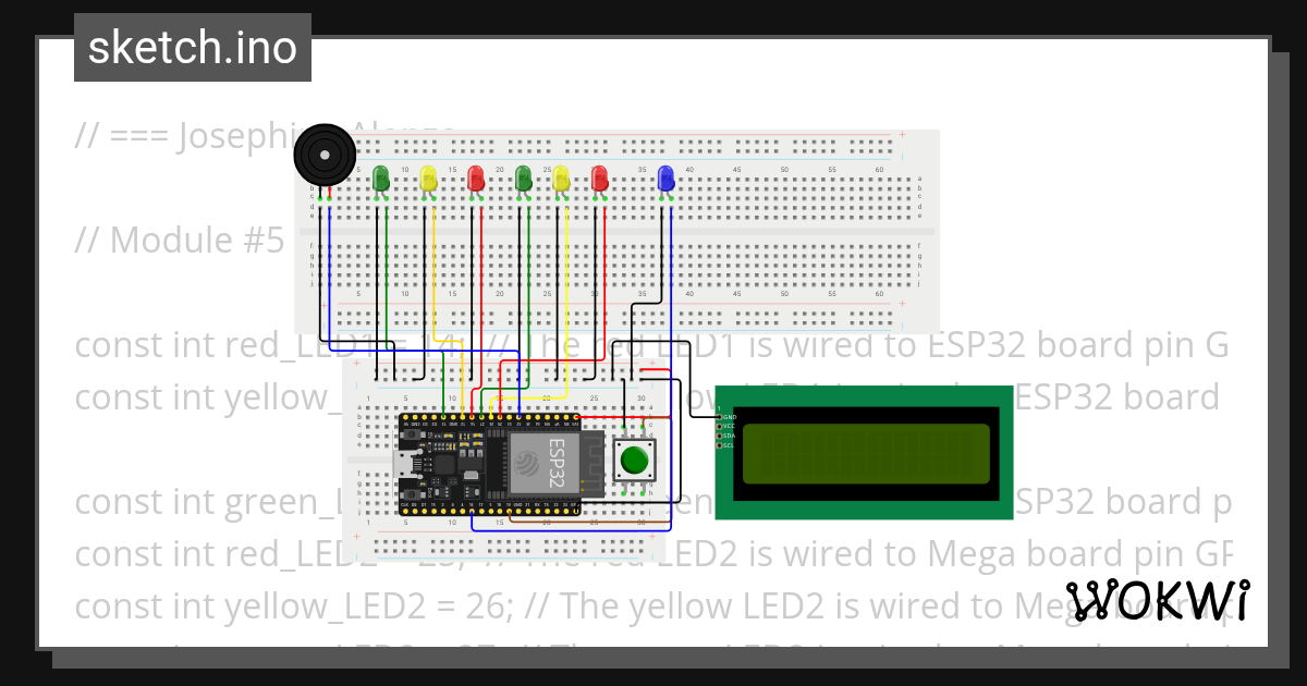 Final Project Josephine Alonzo - Wokwi ESP32, STM32, Arduino Simulator