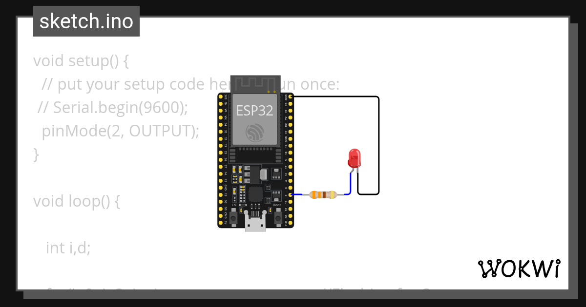 Lab Task 02 Challenge - Wokwi ESP32, STM32, Arduino Simulator