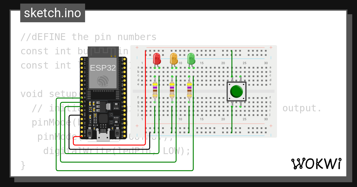 Traffic Light Sya Wokwi Esp32 Stm32 Arduino Simulator
