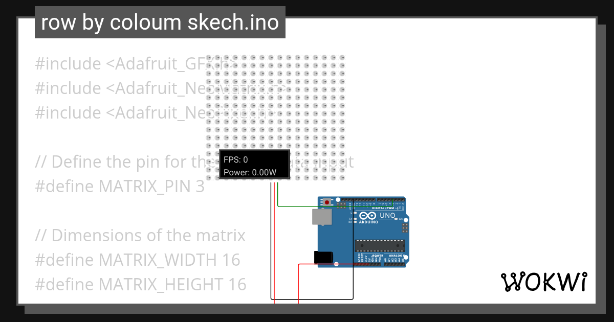 chasing row by coloumn - Wokwi ESP32, STM32, Arduino Simulator