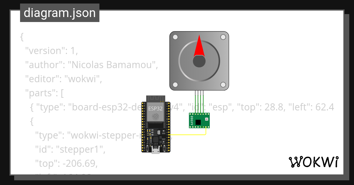 Stepper Motor With Esp32 Copy Wokwi Esp32 Stm32 Arduino Simulator