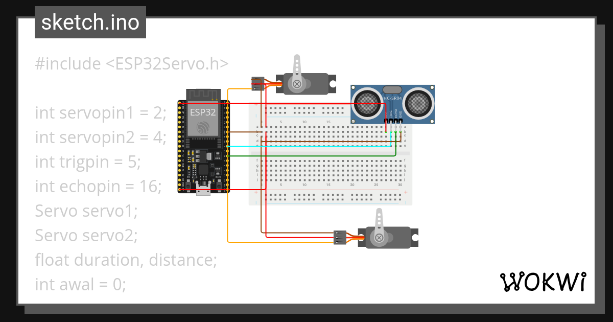 exercise servo - Wokwi ESP32, STM32, Arduino Simulator