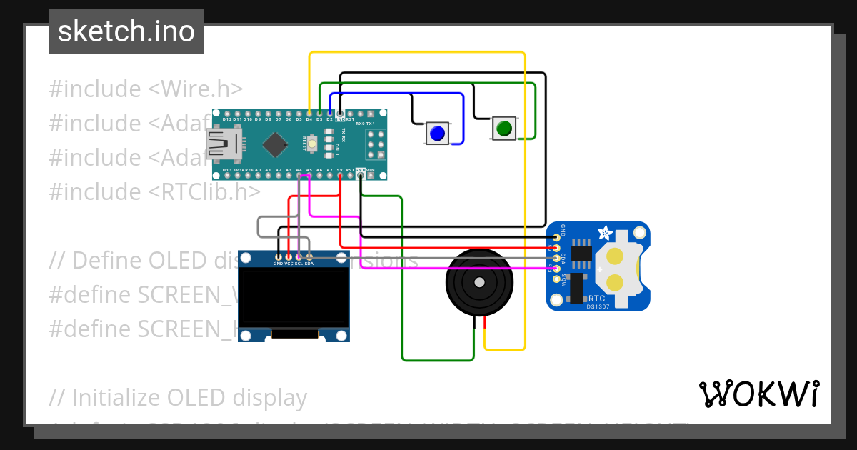 Syber Tek Alarm Clock - Wokwi ESP32, STM32, Arduino Simulator