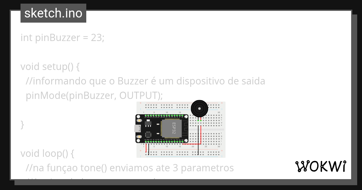 07_Buzzer_Passivo - Wokwi ESP32, STM32, Arduino Simulator