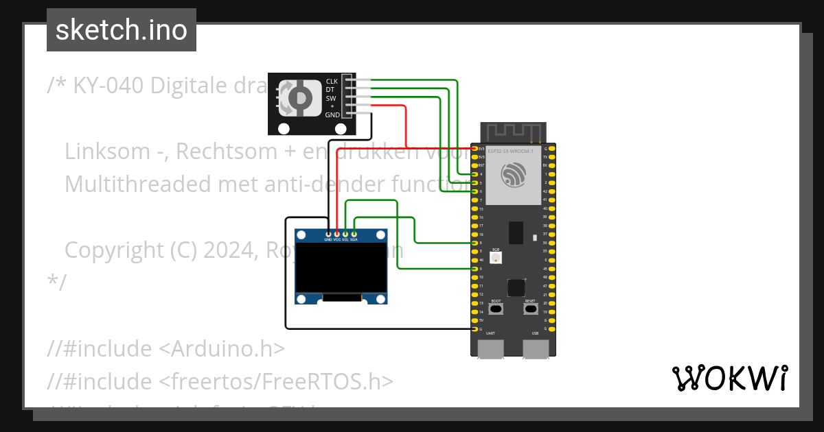 Ky 040esp32 S3mt Wokwi Esp32 Stm32 Arduino Simulator 2897