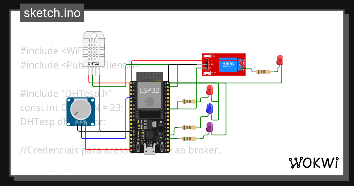 TCC sem modo com rele e potenciômetro - Wokwi ESP32, STM32, Arduino Simulator