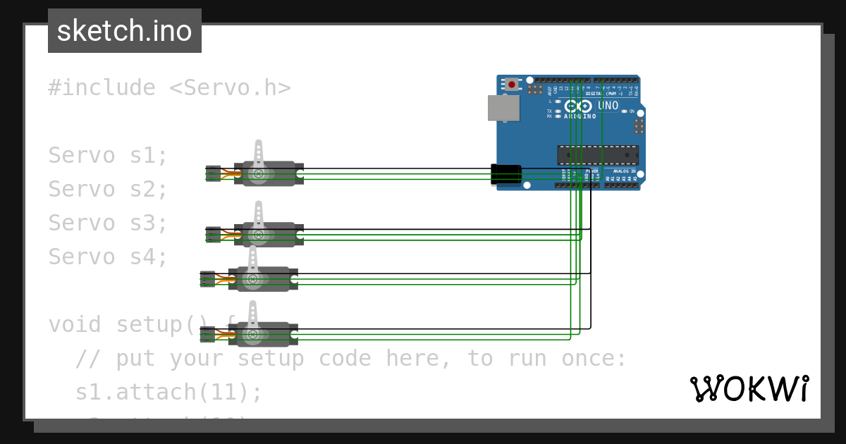 Servo Dancing Wokwi Esp32 Stm32 Arduino Simulator 5591