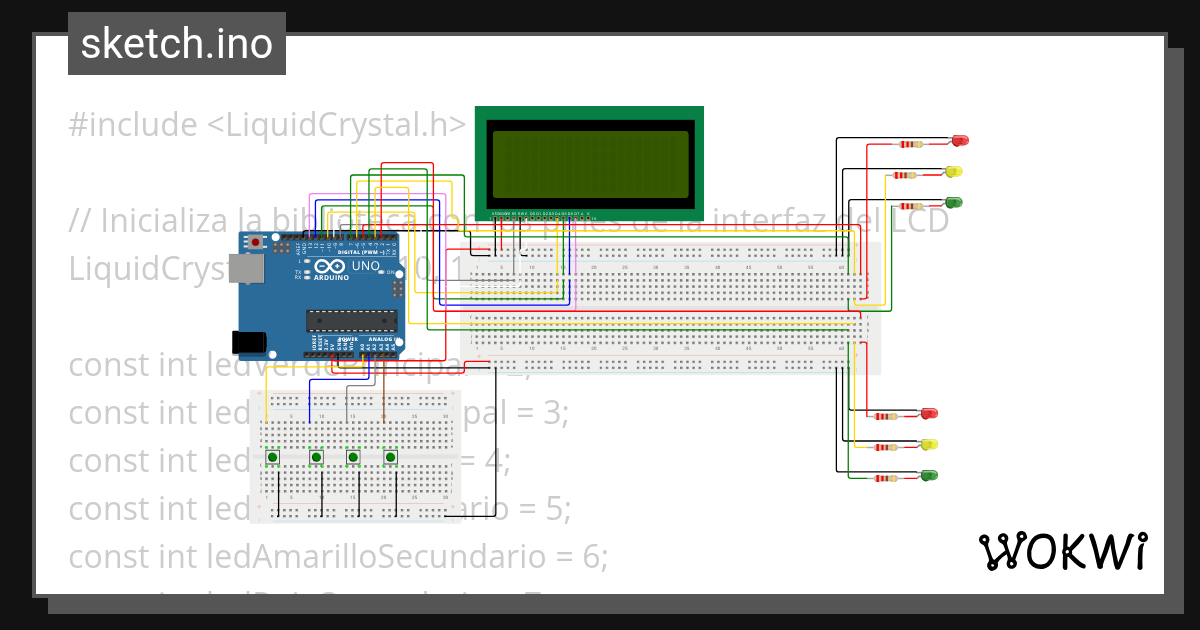 Semaforo Inteligente Trabajo Final - Wokwi ESP32, STM32, Arduino Simulator