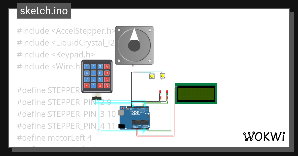 FINALY it Stops. Change 5 - Wokwi ESP32, STM32, Arduino Simulator