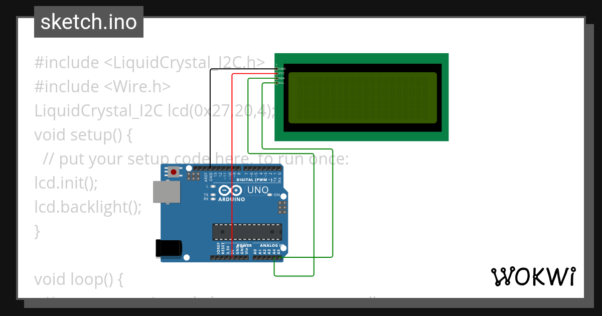 Running Text Farras 20x4 - Wokwi ESP32, STM32, Arduino Simulator