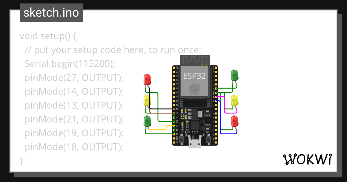 blink led - Wokwi ESP32, STM32, Arduino Simulator
