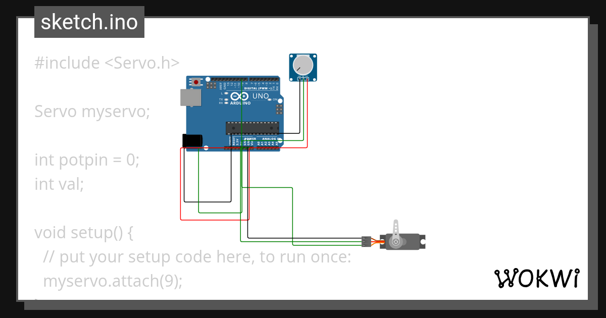 Servo Motor - Wokwi ESP32, STM32, Arduino Simulator