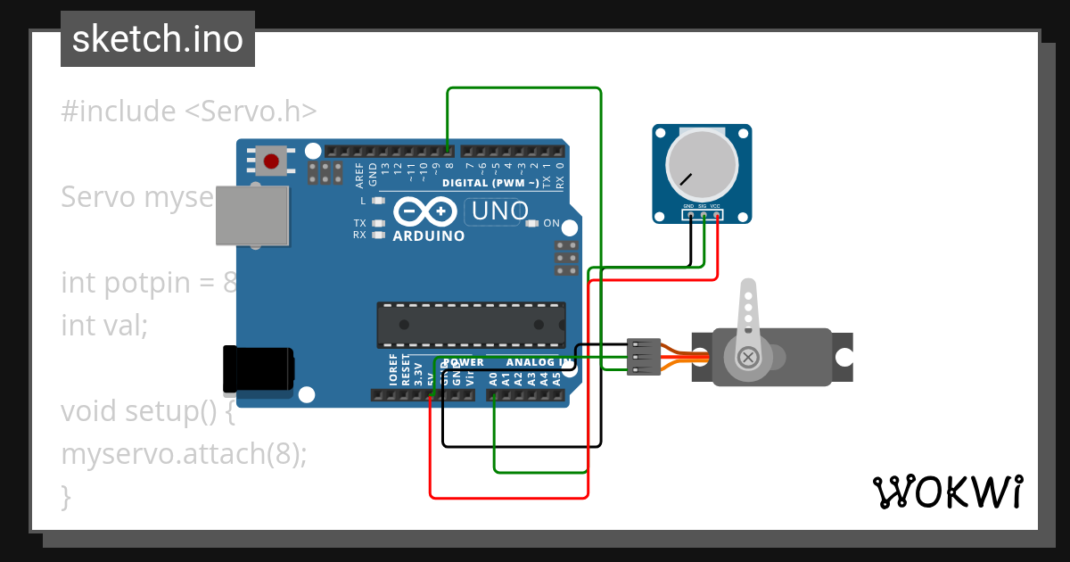 Servo Motor - Wokwi ESP32, STM32, Arduino Simulator