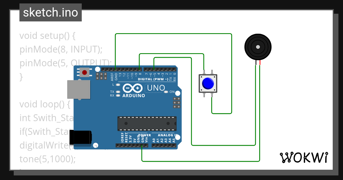 Project 7 Buzzer Wokwi Esp32 Stm32 Arduino Simulator 9142
