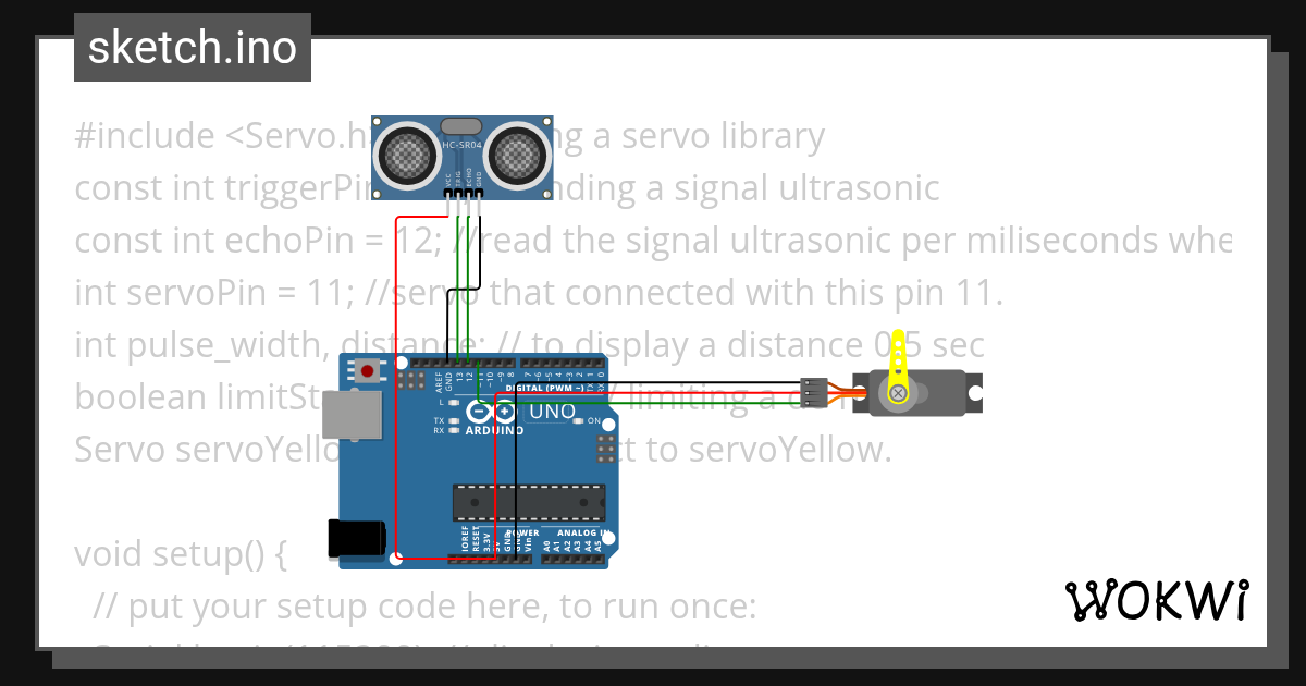 tong sampah - Wokwi ESP32, STM32, Arduino Simulator