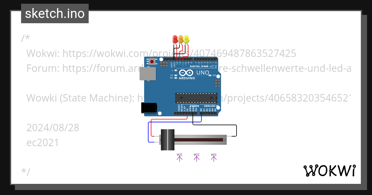 Detect multiple threshold crossings II - Wokwi ESP32, STM32, Arduino Simulator