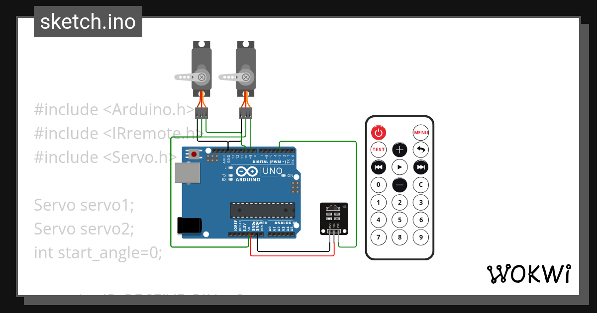 Ir Remote Wokwi Esp32 Stm32 Arduino Simulator 3290