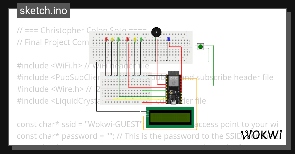 Module 8 - Christopher Colon Final Project - Wokwi ESP32, STM32, Arduino Simulator