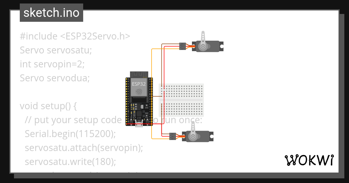 Servo Wokwi Esp32 Stm32 Arduino Simulator 