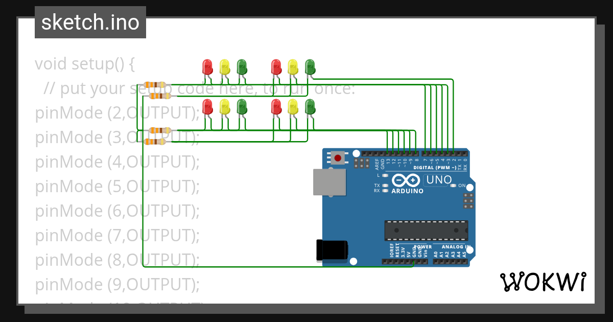 Lampu Lalu Lintas (Ulhaq) - Wokwi ESP32, STM32, Arduino Simulator