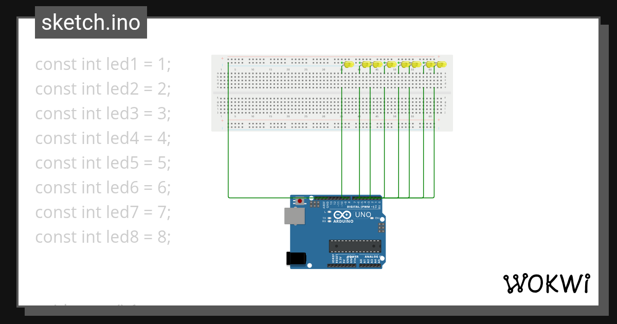 Runing led Copy (2) - Wokwi ESP32, STM32, Arduino Simulator