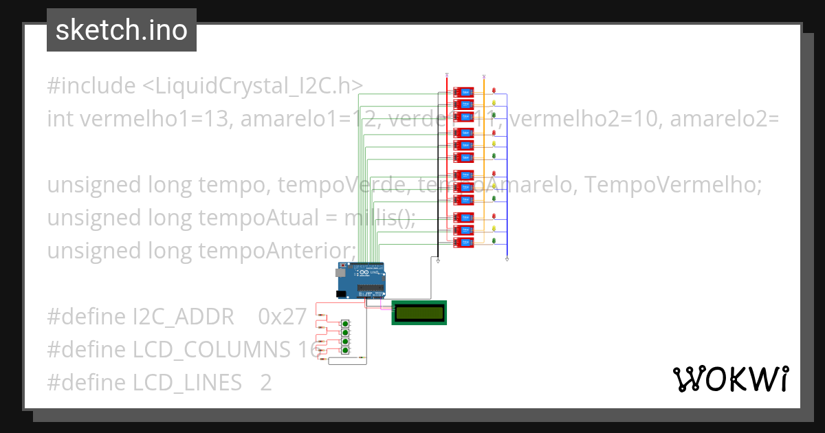 Semaforo - Wokwi ESP32, STM32, Arduino Simulator
