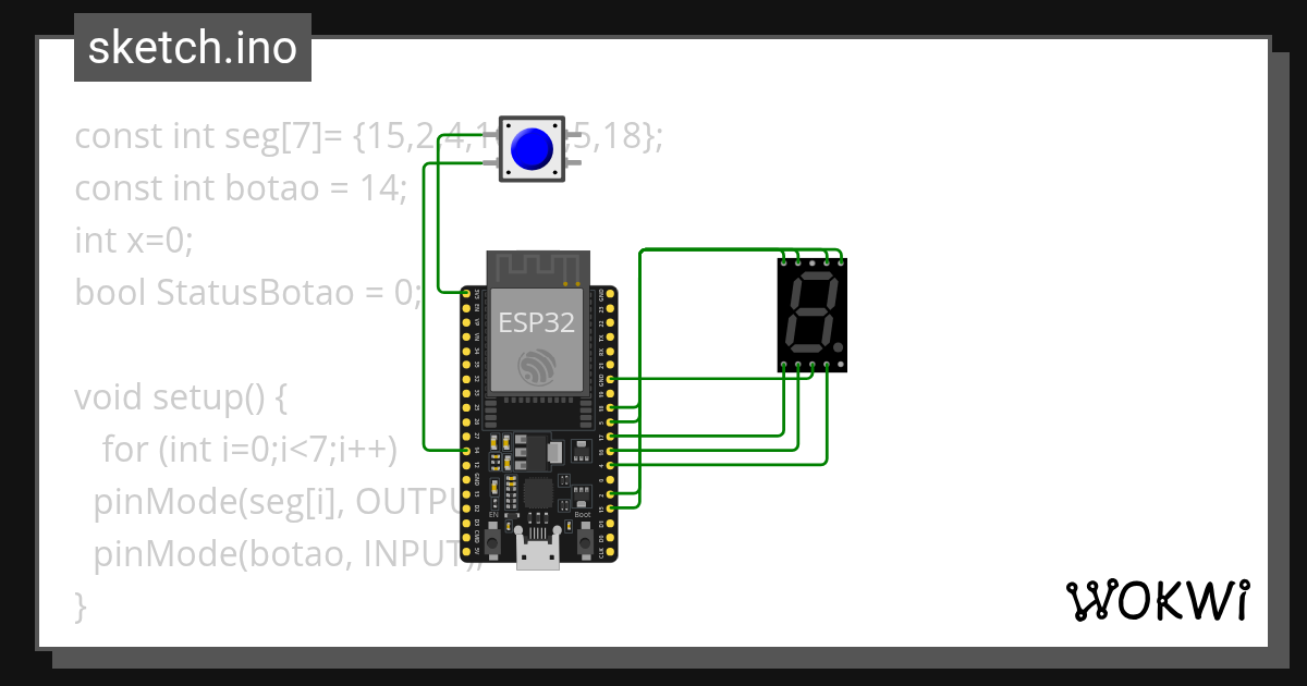 Botao Numeros Wokwi Esp32 Stm32 Arduino Simulator 0072