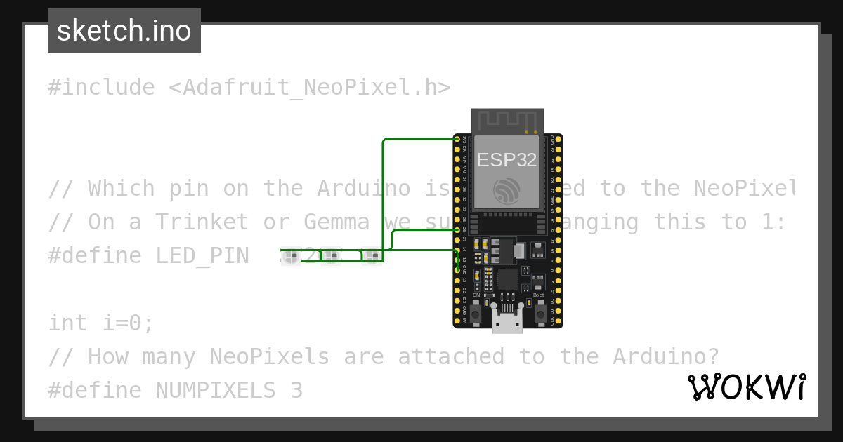 Led Test Wokwi Esp32 Stm32 Arduino Simulator