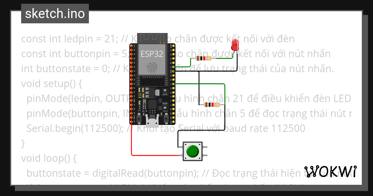 bài2 - Wokwi ESP32, STM32, Arduino Simulator