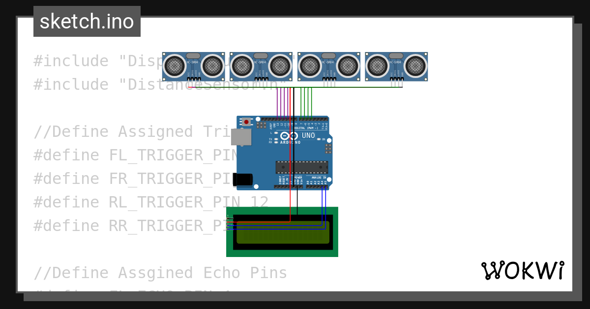 Distance Sensor Sistem Wokwi Esp32 Stm32 Arduino Simulator 5605