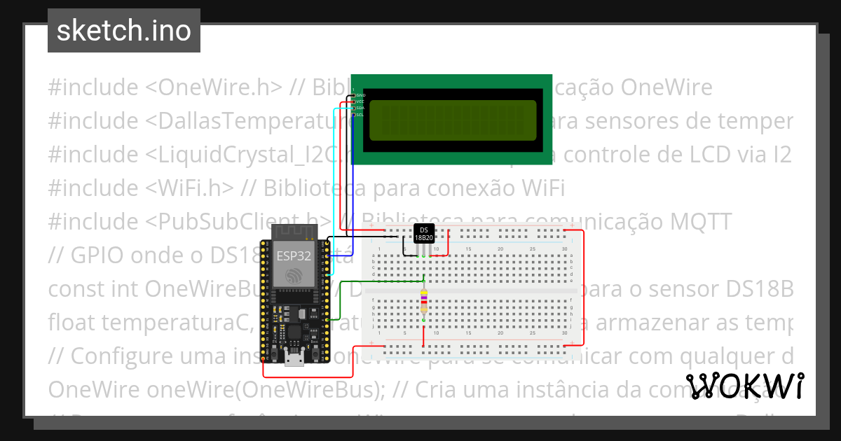 Atividade DHT22 - Wokwi ESP32, STM32, Arduino Simulator